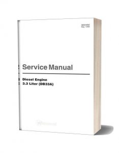 Daewoo Lift Trucks Diesel Engine 3 3 L (Db33a) Service Manual