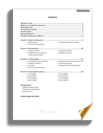Doosan Engine Dv15 Maintenance Manual
