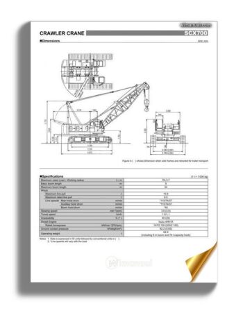 Hitachi Sumitomo Scx700 Hydraulic Crawler Crane Specifications