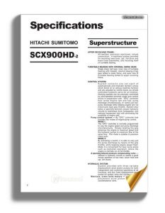 Hitachi Sumitomo Scx900hd 2 Hydraulic Crawler Crane Specifications
