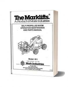 Marklift Self Propelled Boom Operation Maintenance And Parts Manual