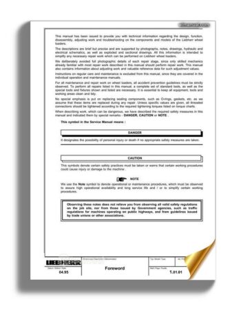 Liebherr L550 L580 2plus2 Service Manual
